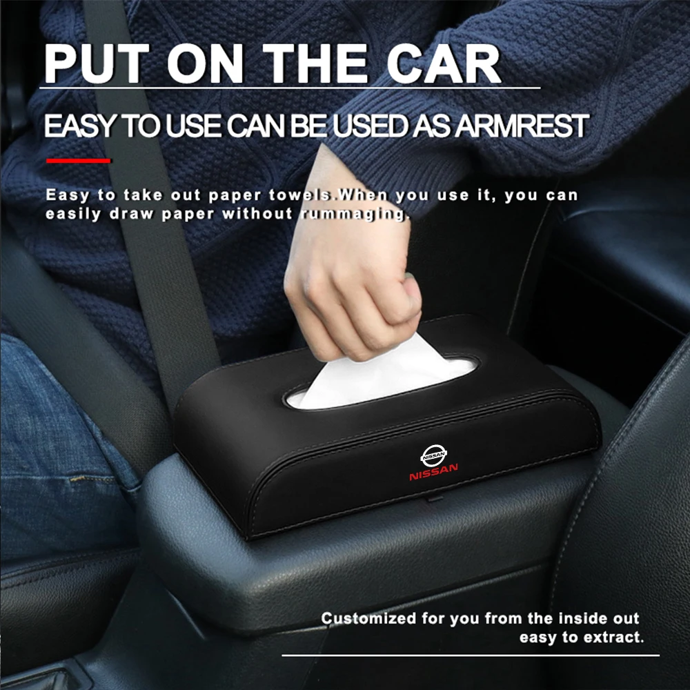 Car-Leather-Tissue-Box-Holder-Storage-box-Interior-Accessories-For ...