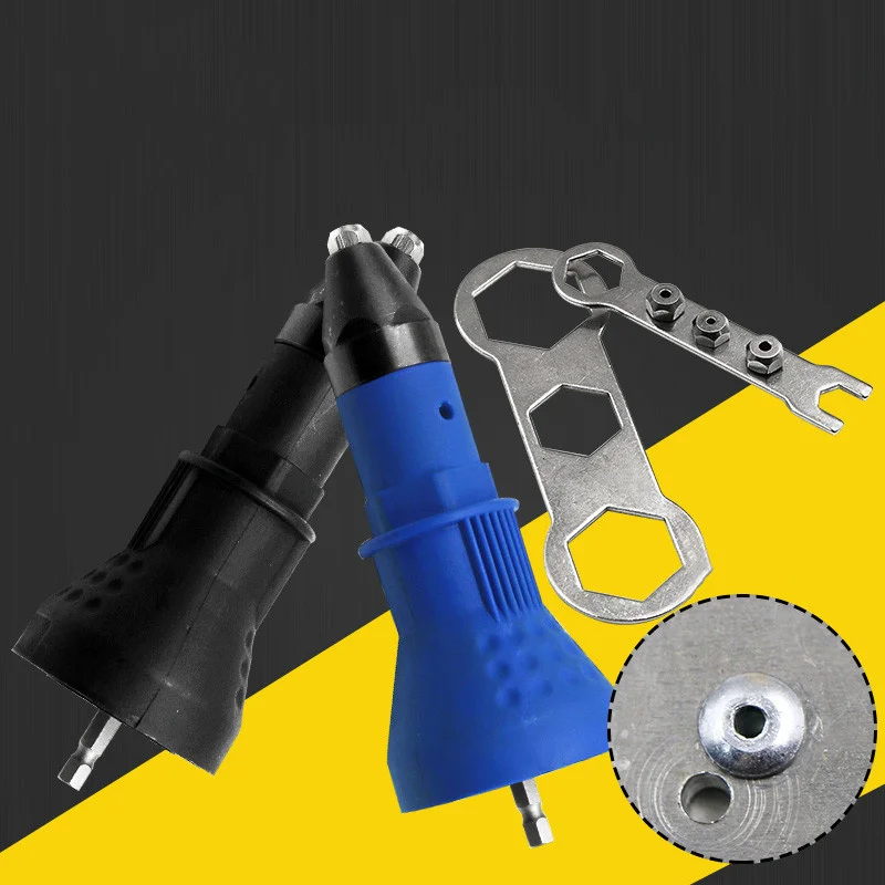 Electric-Riveter-Guns-Riveting-Tool-Adapter-Rivets-Tools-Cordless-Drill ...