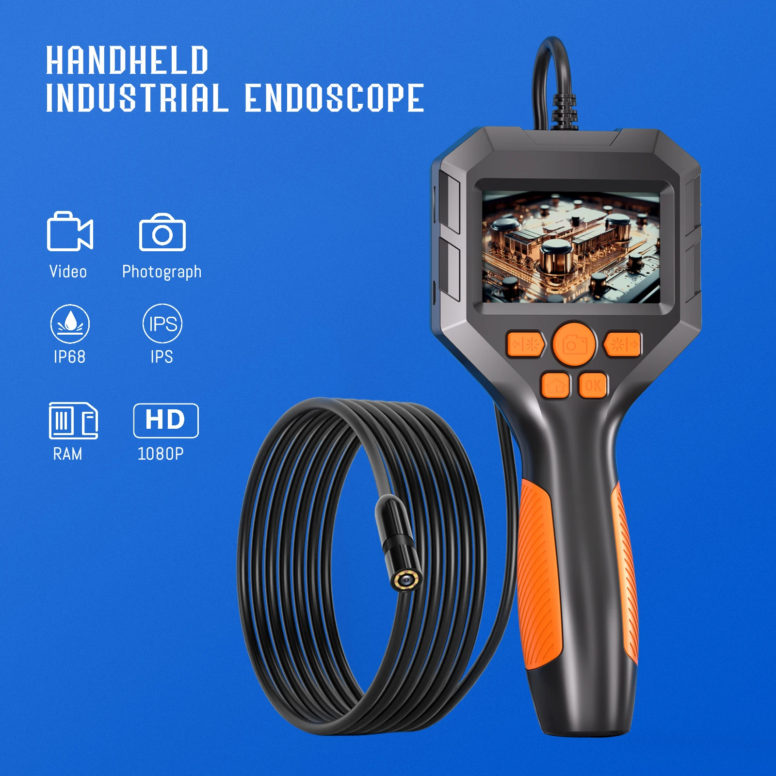 Industrial-Endoscope-Camera-With-light-2-8-IPS-Screen-Sewer-Inspection ...