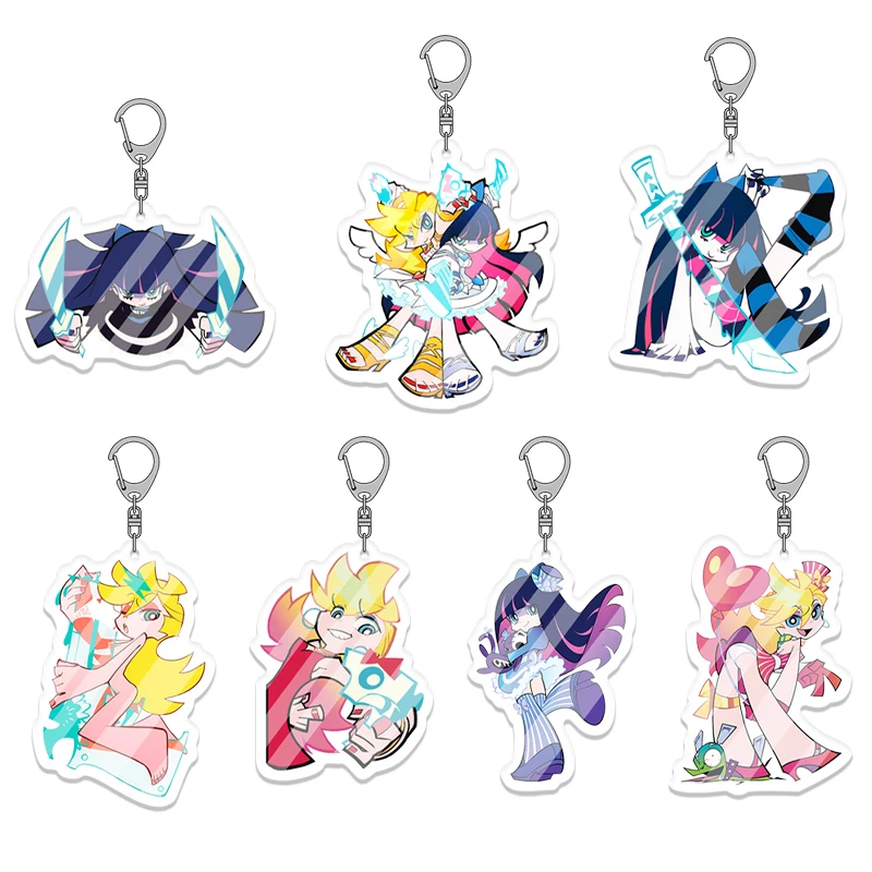New Panty Stocking With Garterbelt PSG Kawaii Acrylic Keychain Set ...