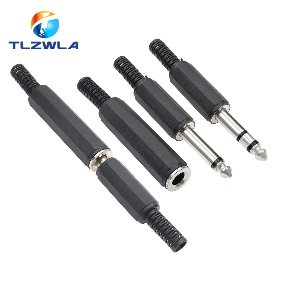 5PCS-6-3MM-Mono-Stereo-AUDIO-jack-Plug-Male-Connector-Welding-line ...