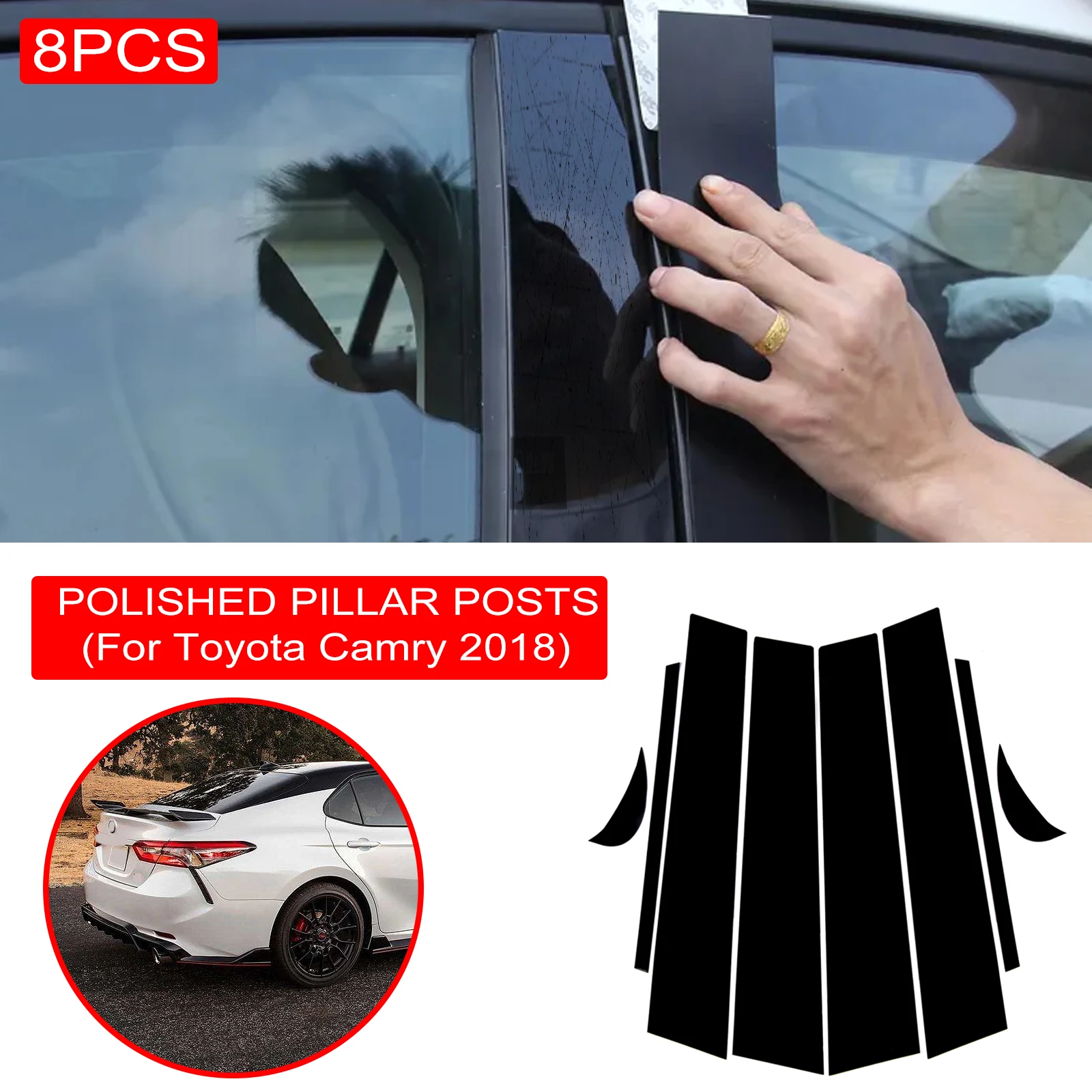 8pcs-Car-Window-B-Pillar-Trim-Sticker-For-Toyota-Camry-2018-Door ...