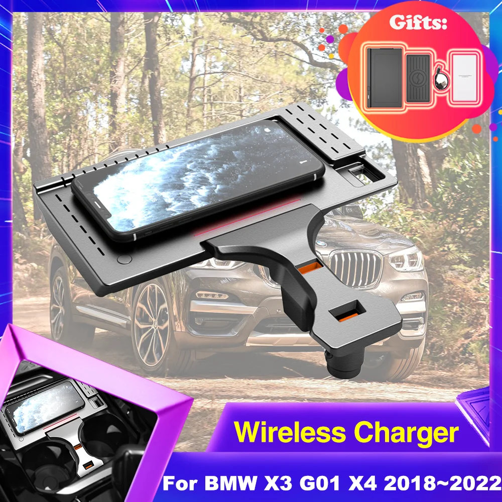 10w Car Wireles Charging Pad For Bmw X3 G01 X4 G02 2018~2022 Phone Fast ...