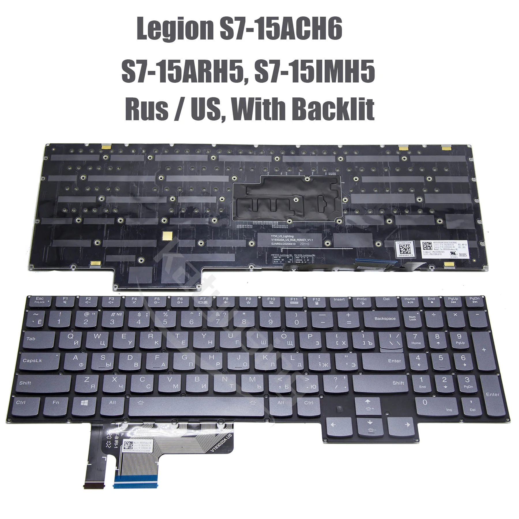 US-Russian-Keyboard-for-Lenovo-Legion-S7-15ARH5-S7-15ACH6-S7-15IMH5 ...