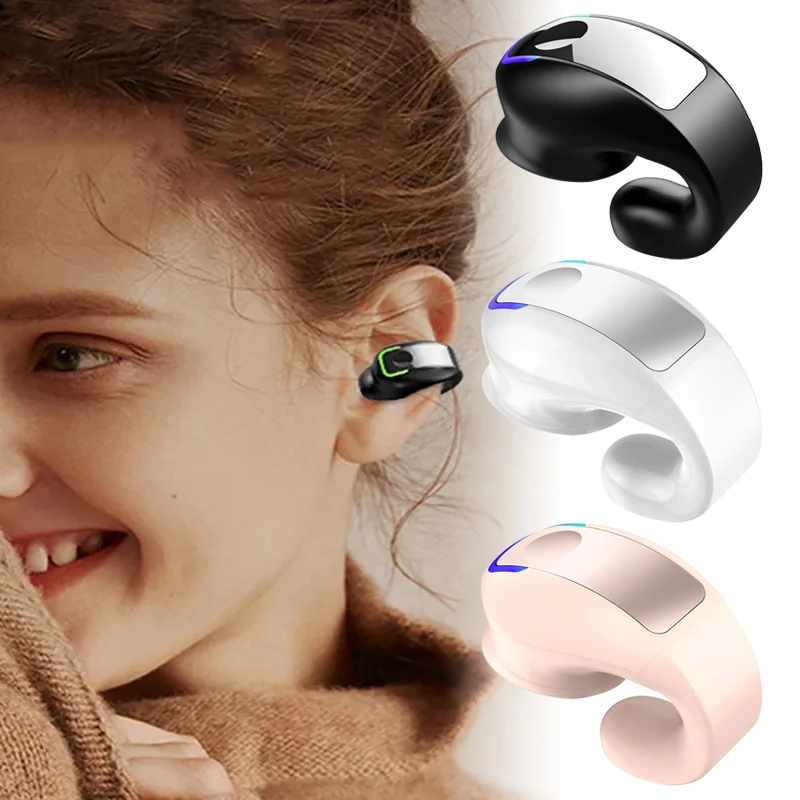 GD28-Bluetooth-Earphone-Headset-Single-Ear-Clip-On-Design-Lightweight ...