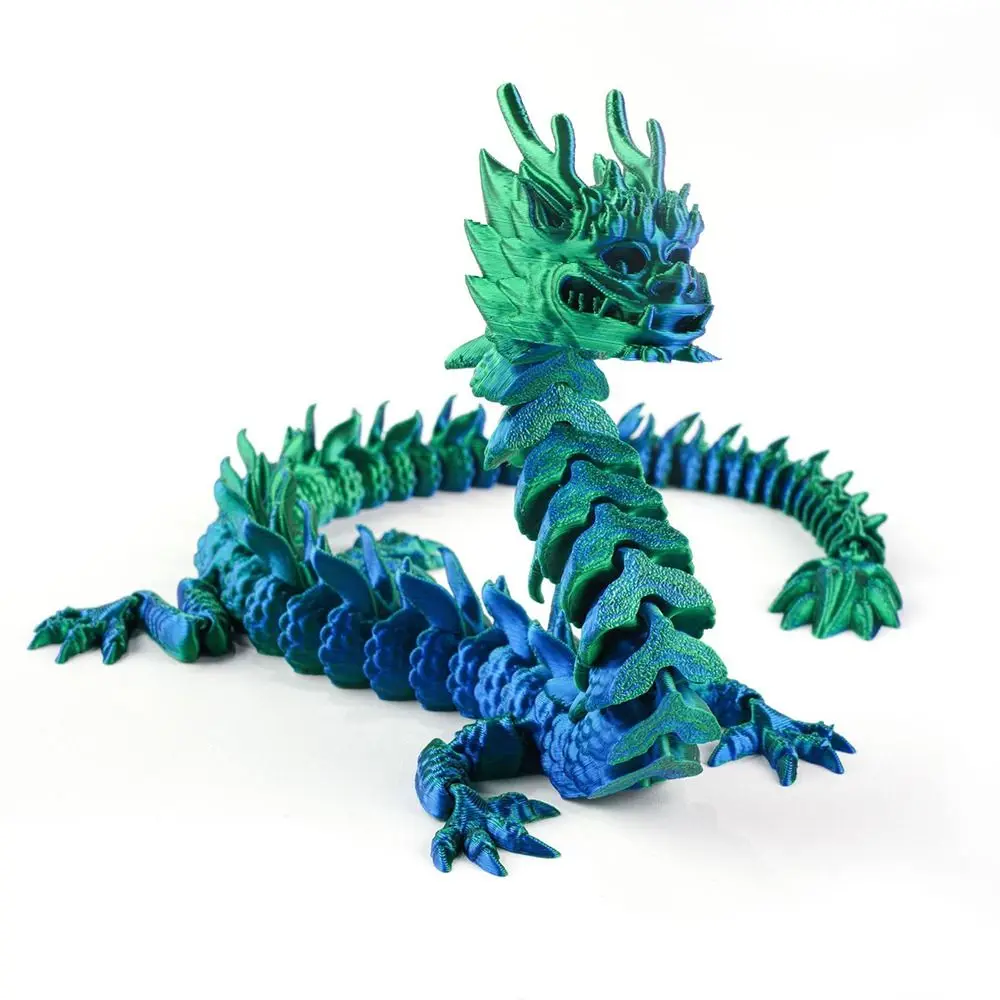 3D Printed Articulated Dragon 3D Printed Dragon Crystal Dragon Fidget ...