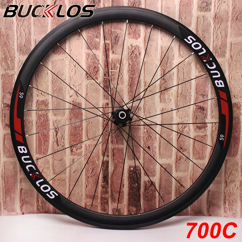 BUCKLOS-Bicycle-Quick-Release-Wheelset-700C-40mm-24-Holes-Road-Wheels ...