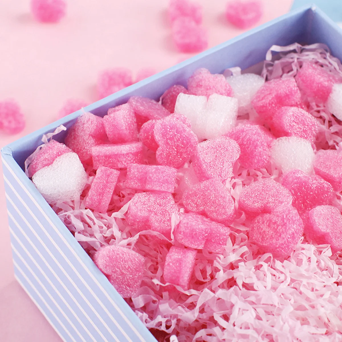 100pcs-Pink-Heart-Love-Beads-Foam-Strip-Slime-Gift-Box-Fluffy-Slime ...