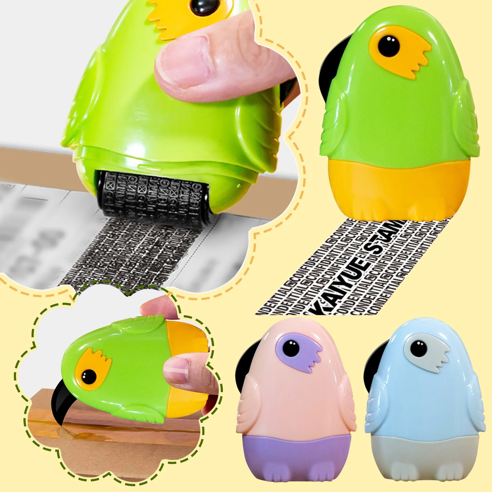 Creative Identity Privacy Protection Roller Stamp Portable Information ...