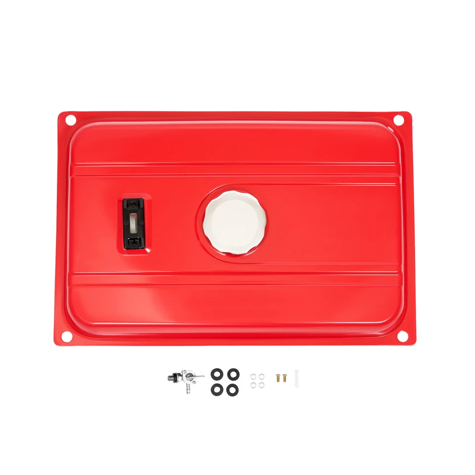 Vevor Fuel Tank QNJAYN Red 5 Gallon Generator Fuel Tank With Chrome ...
