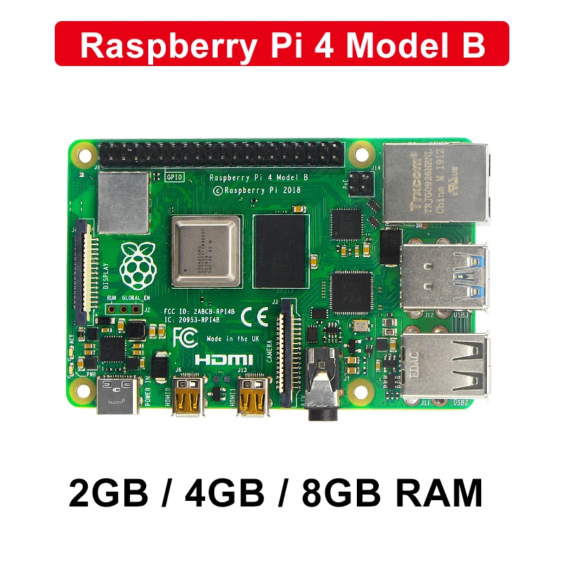 Original Raspberry Pi 4 Model B Board 2g 4g 8g Ram 2.4g & 5g Wifi ...