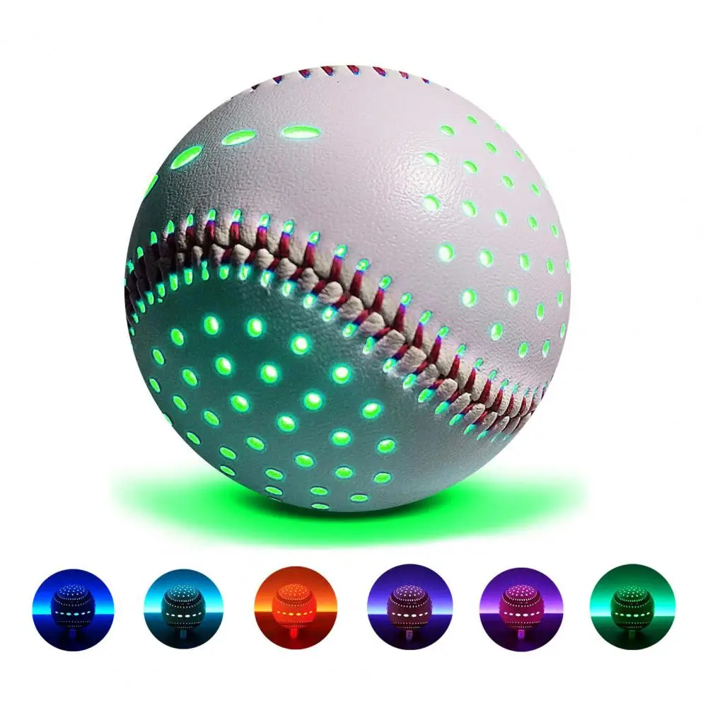 Glow-Baseball-Colorful-LED-Light-Up-6-Colors-2-Shining-Molds-Faux ...