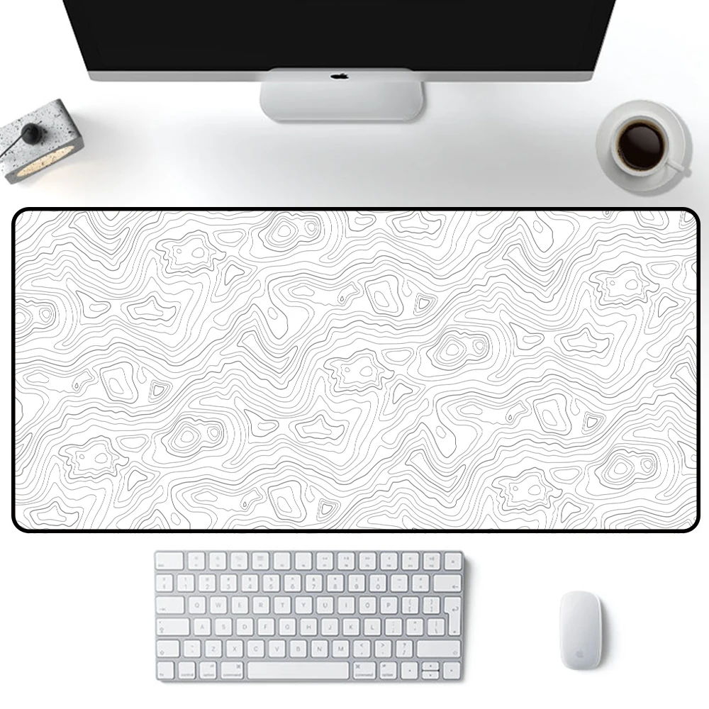 Big Art Mousepad White Black Desk Protector Pad On The Table Pads ...