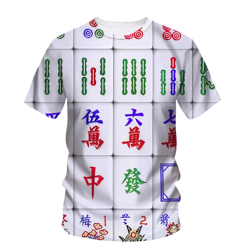 Fashion-New-Originality-mahjong-graphic-t-shirts-For-Men-Summer-Casual ...