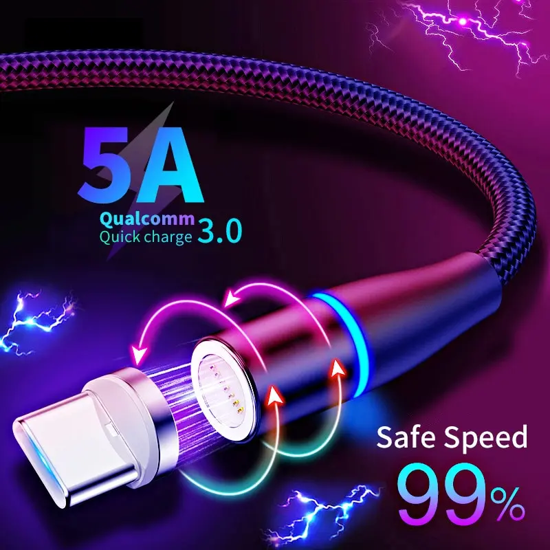 Magnetic-Phone-Charging-Cable-3-In-1-Multi-Function-3A-Fast-Charging ...