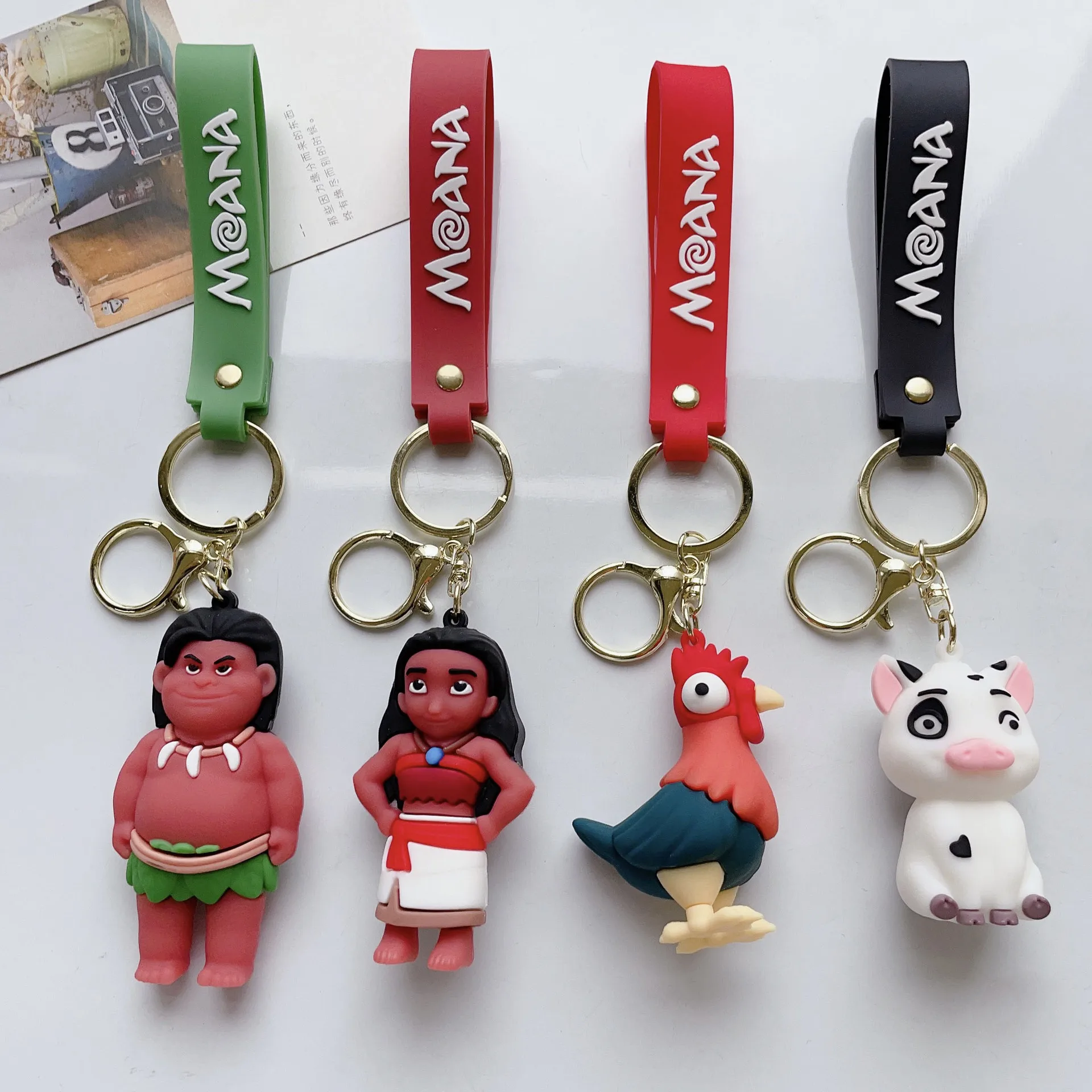 Creative-Moana-Keychain-Cute-Silly-Chicken-Moana-Maui-Key-Chain-Men-s ...