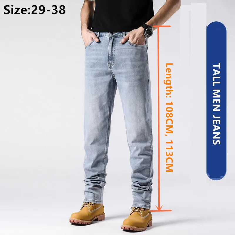 Straight-Jeans-Tall-Guys-Students-Casual-Plus-Size-40-Loose-Stretched ...