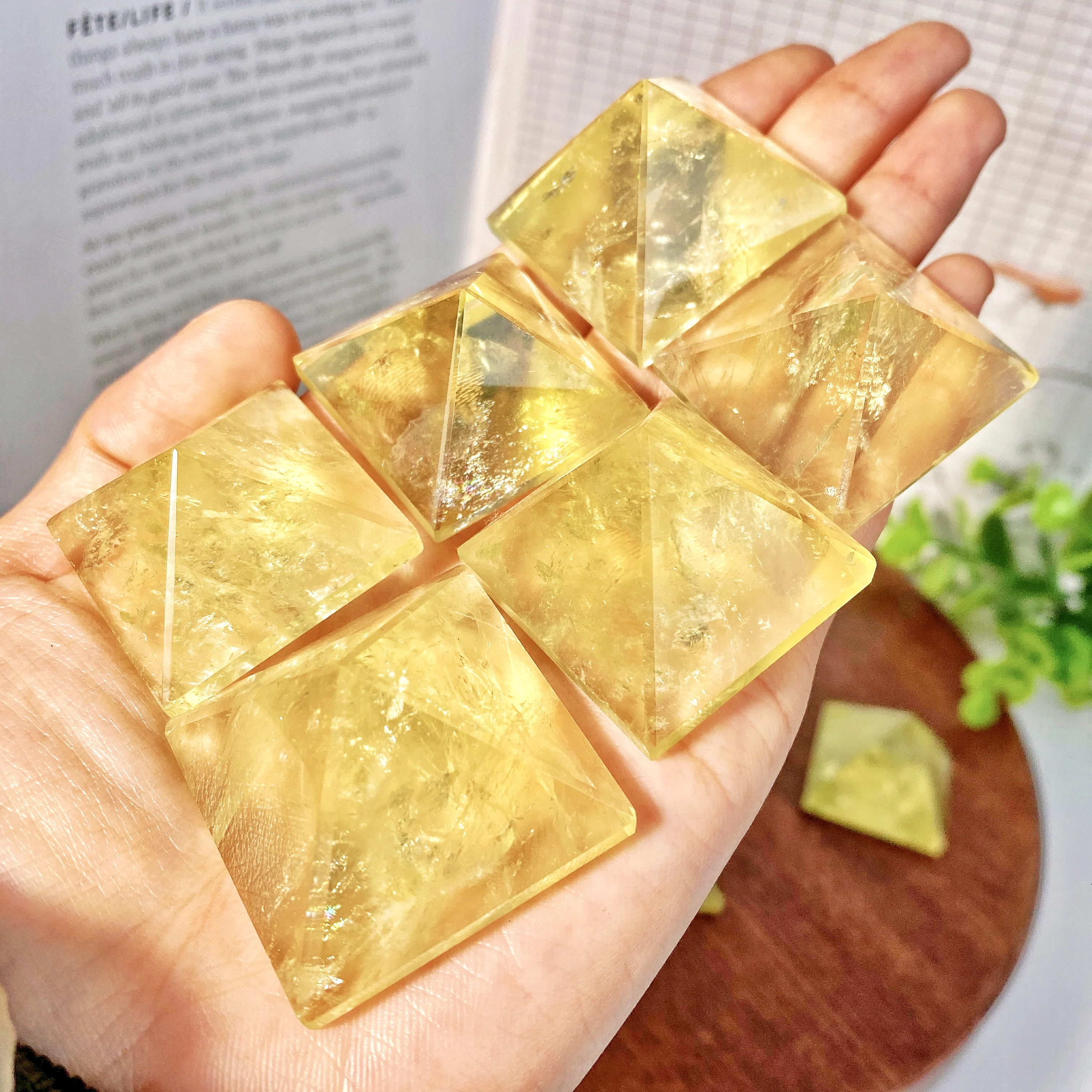 1PC-High-Quality-Citrine-Pyramid-Natural-Crystal-Pyramid-Natural ...