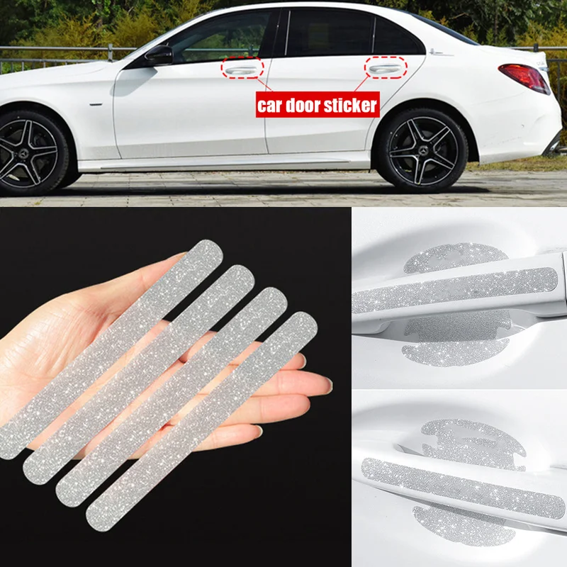 4Pcs-PVC-Flash-Drill-Car-Door-Bowl-Anti-scratch-Sticker-Door-Bowl ...