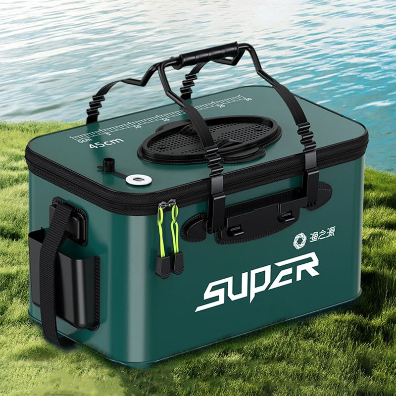 New-Upgrade-Live-Fish-Bucket-Portable-Folding-Fishing-Bag-Multi-Use ...