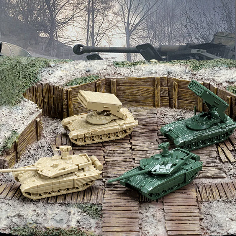 ViiKONDO Toy Tank Model Kit Military Vehicle 1/144 Scale Russia T-90MS ...