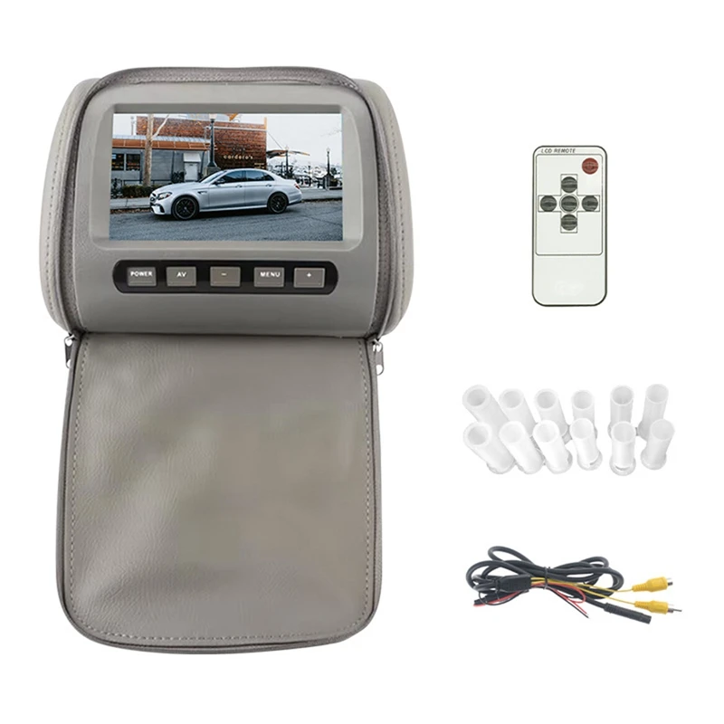 Car-Headrest-Monitor-Universal-7-Inch-TFT-LED-Screen-Pillow-AV-Input ...