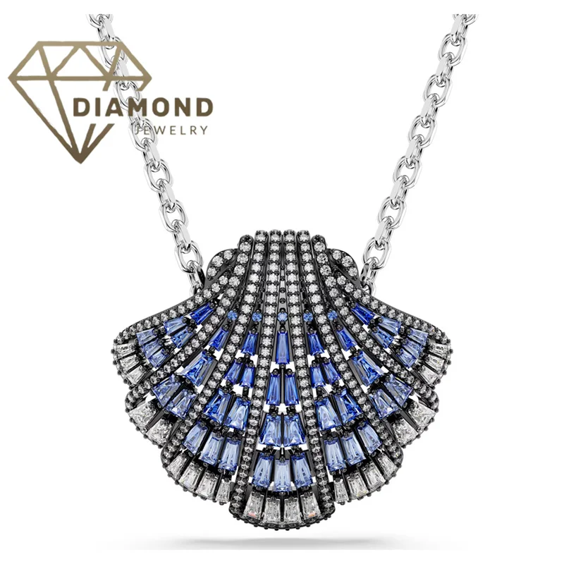 2024-New-Shiny-Ocean-Scallop-Blue-Stripe-Pendant-Necklace-SwXL-Shows ...