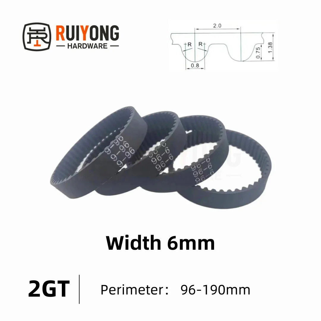 GT2-2GT-Timing-Belt-Pitch-2mm-Width-6mm-Closed-Rubber-Drive-Belts ...