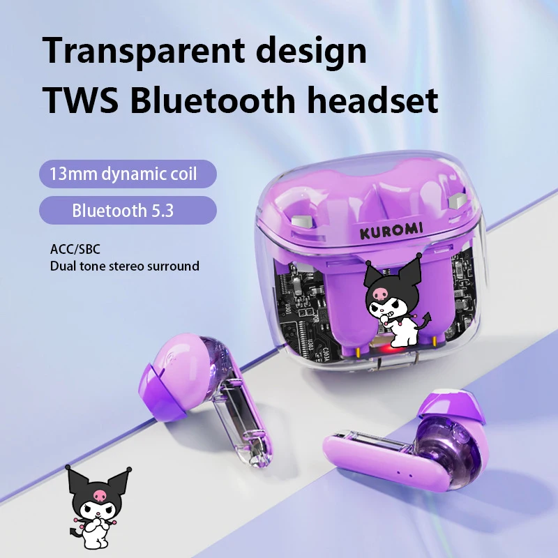 Sanrio-Cinnamoroll-Transparent-Wireless-Bluetooth-Headset-Hello-Kitty ...