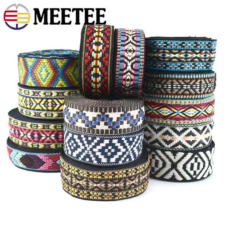 5Yard-Polyester-Jacquard-Webbing-Tape-30-38mm-Ethnic-Ribbon-Shoulder ...