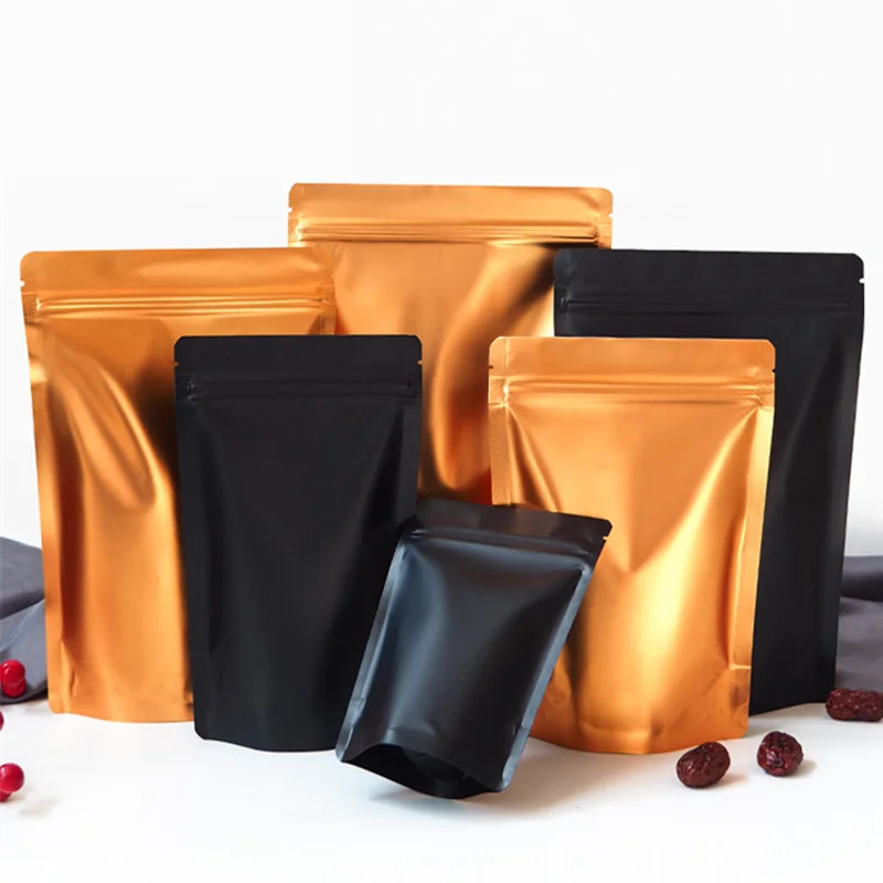 Heat-Sealable-Black-Gold-Stand-Up-Mylar-Package-Bags-Pouches-Matte ...