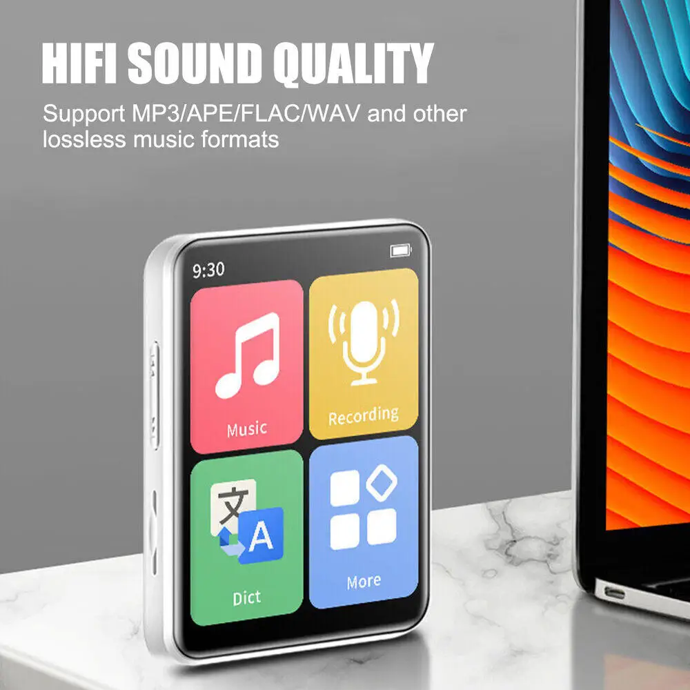 MP4 MP3 Player Bluetooth 5.0 Touch Screen Mini Walkman Student Sport ...