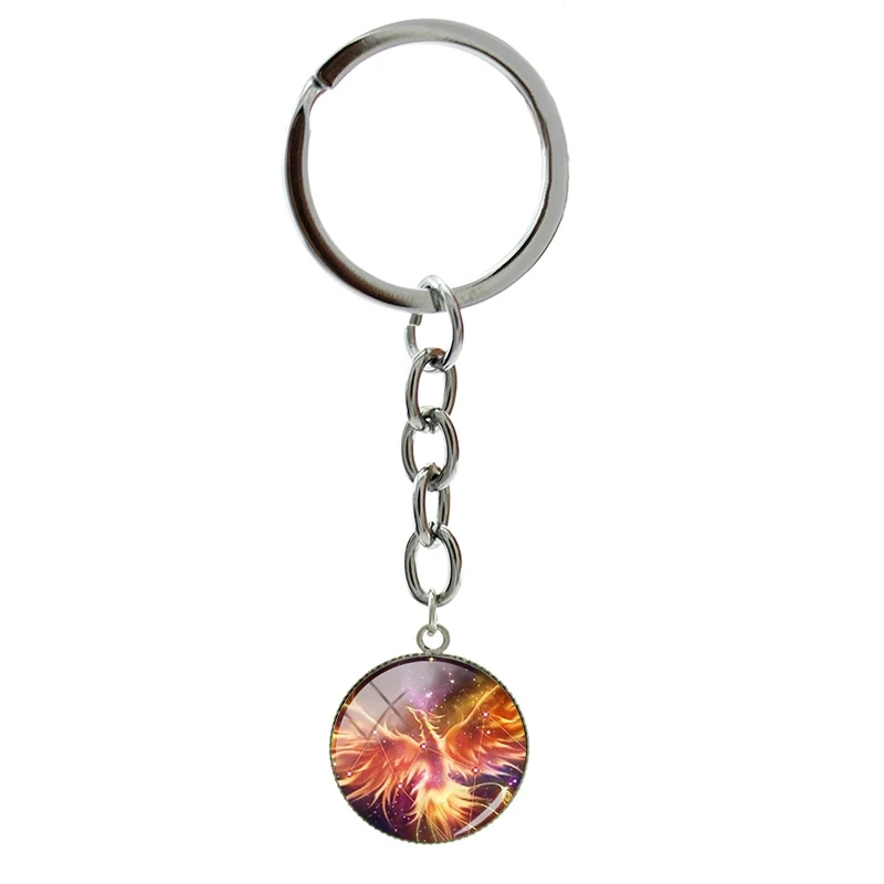 Fire-Phoenix-Pattern-Glass-Keyrings-2021-New-Arrival-Mythology-Birds ...