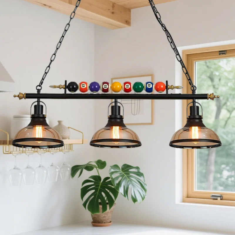 Creative Snooker Pendant Lamp E27 Nordic Vintage Ceiling pendant light ...