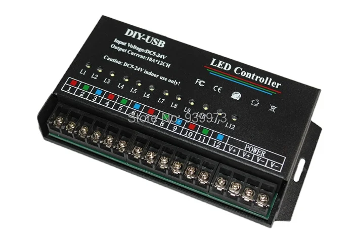 Led-RGB-Controller-12-Channels-Dynamic-Scanning-USB-DIY-LED-Controller ...