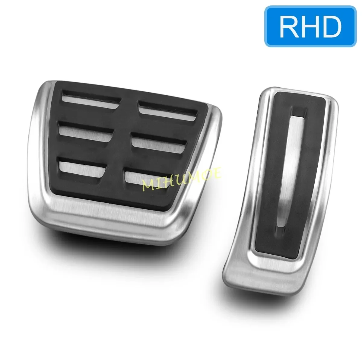 RHD-Stainless-Steel-Car-Gas-Accelerator-Brake-Pedal-Pad-Cover-For-Audi ...