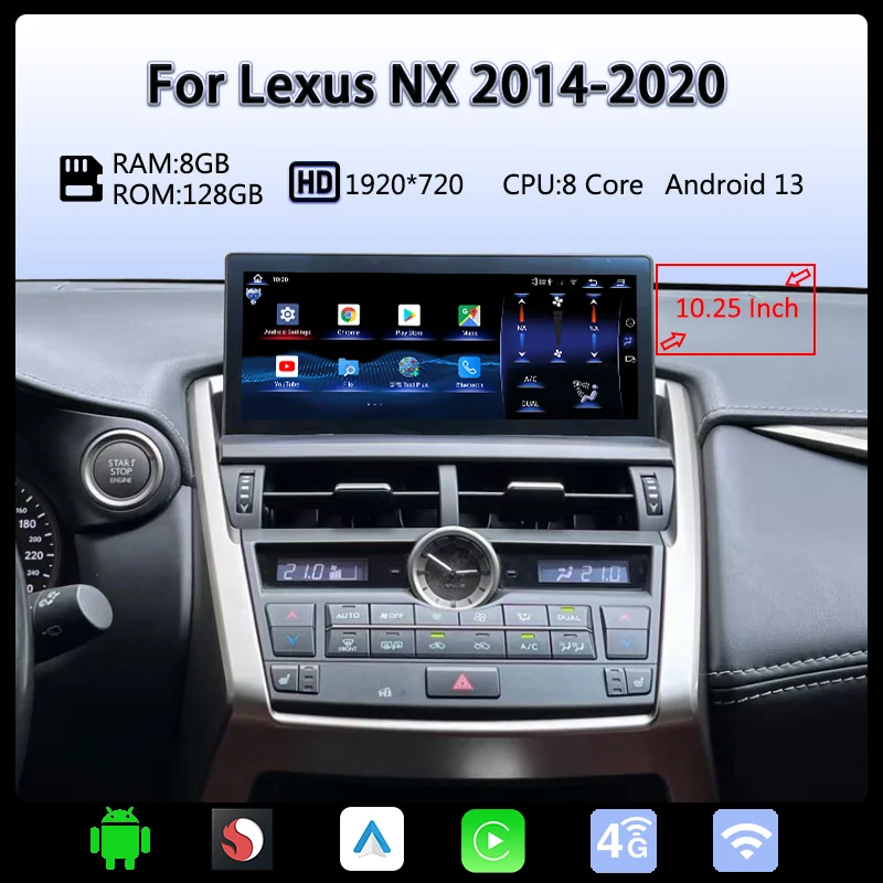 10-25-Android-13-CarPlay-Auto-Radio-For-Lexus-NX-NX200-NX200T-NX300h ...