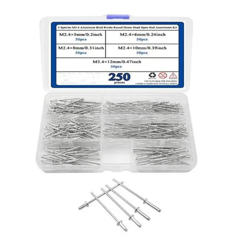 250pcs-aluminium-pop-rivets-pull-rivets-decorative-studs-round-head-pop ...