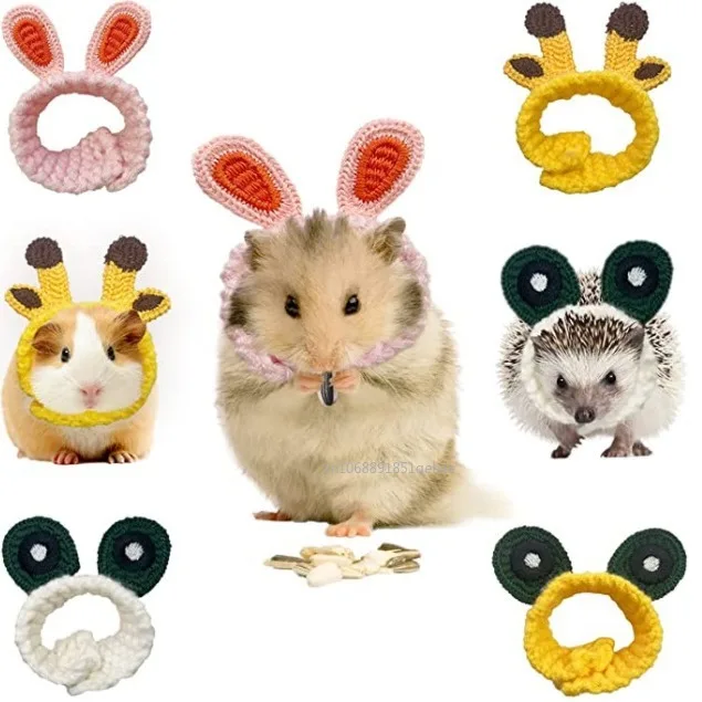 Cute Small Animal Knitted Hat Hamster Guinea Pig Hats Costume Mini ...