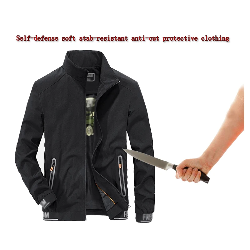 Military Tactical Stab-Resistant Cut-Proof Jacket Men Soft Self-Defense ...
