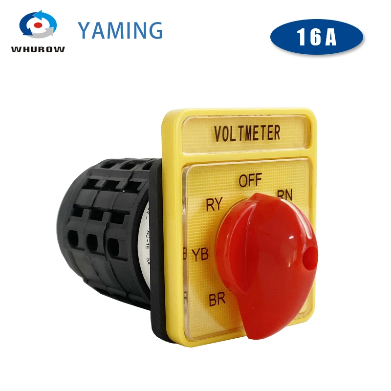 7 Positions 16A 250V Silver Contact Voltmeter Voltage Transfer Manual ...