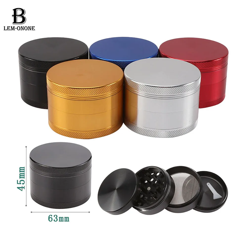 63mm-Al-Alloy-Herb-Grinder-4-parts-Durable-Metal-Spice-Mills-Tobacco ...
