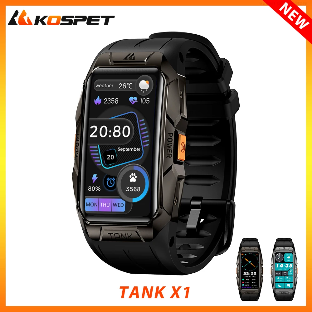 2024-KOSPET-TANK-X1-Military-Smart-Watch-For-Men-Waterproof-1-47 ...