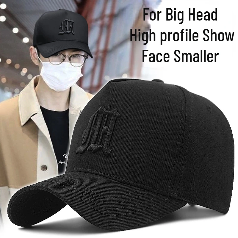 big head baseball cap for men women unisex winter autumn sports hat ...
