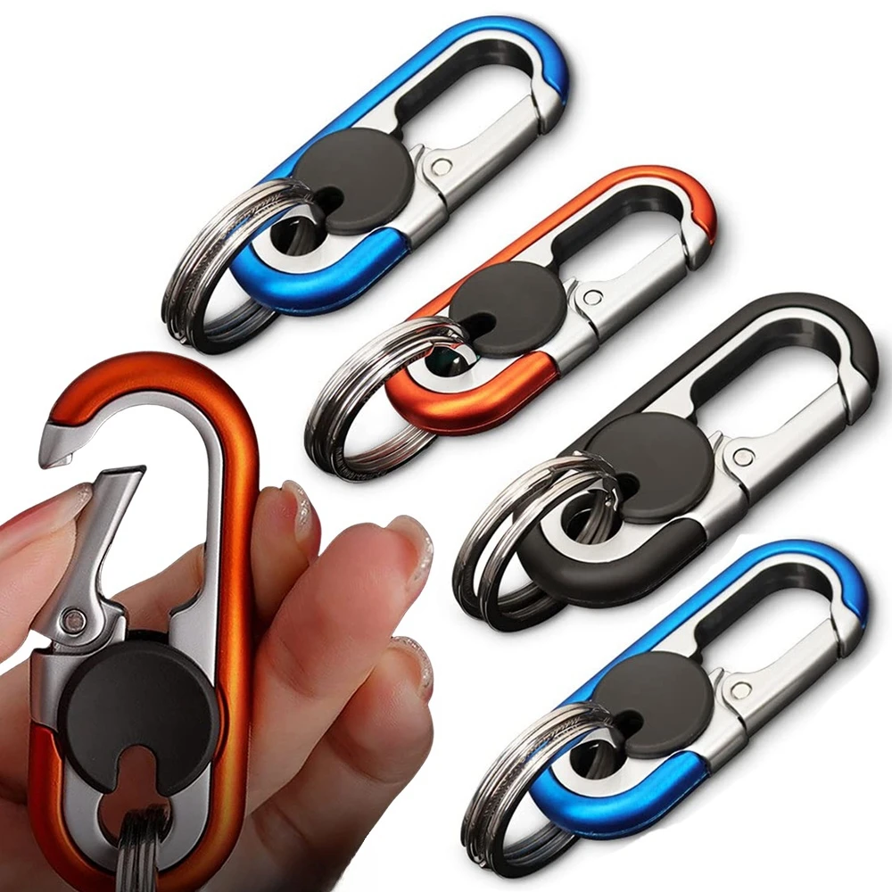 Men-s-Stainless-Double-Ring-Keychain-Business-Key-Holder-Fashion-Key ...