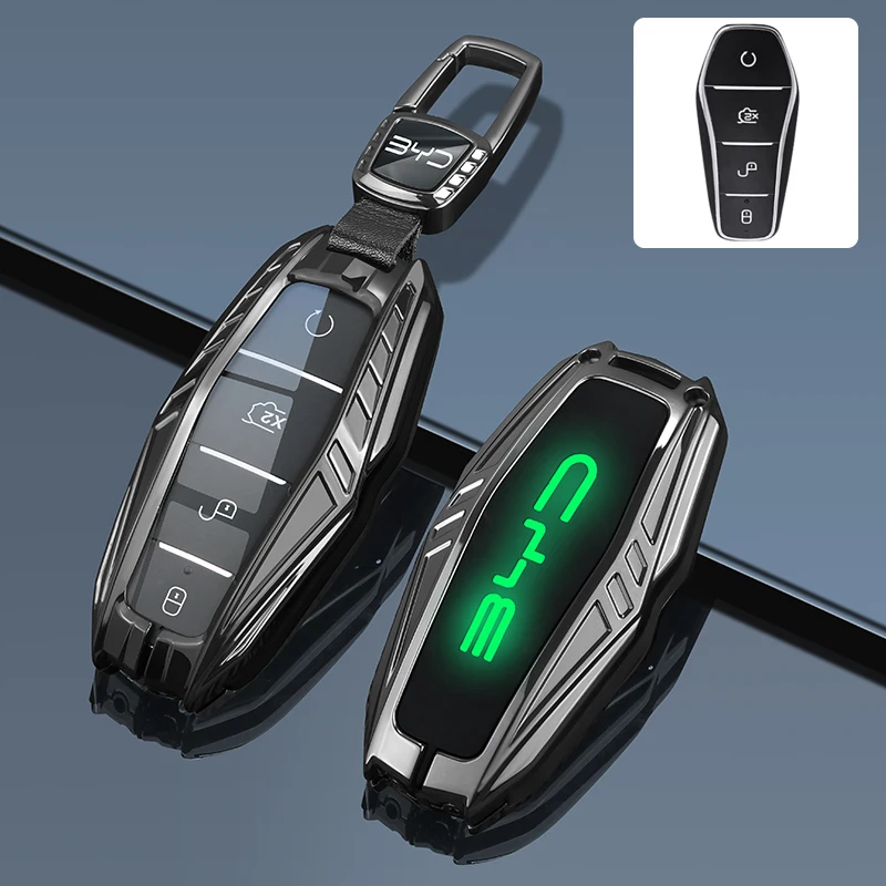 Car Zinc Alloy Key Case Holder Cover For BYD Atto3 Han EV Dolphin ...