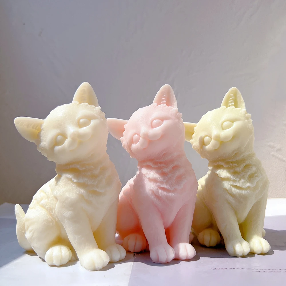 Different-Shapes-Animal-Soy-Wax-Silicone-Mould-Cute-Cat-Candle-Silicone ...