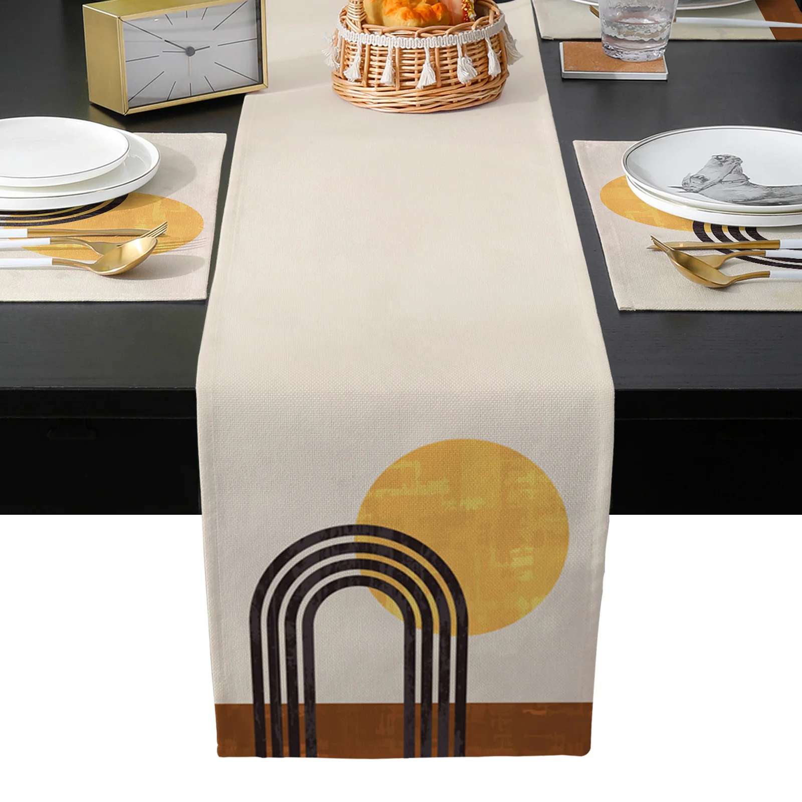 Abstract-Art-Table-Runner-Luxury-Set-Wedding-Banquet-Decoration-Coffee ...