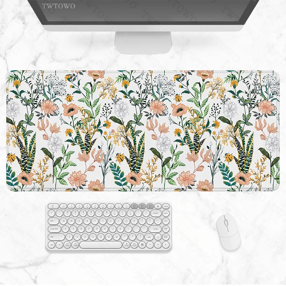 Mouse Pad Flower Computer | Mouse Pad Computer Leaves | Green Leaf ...