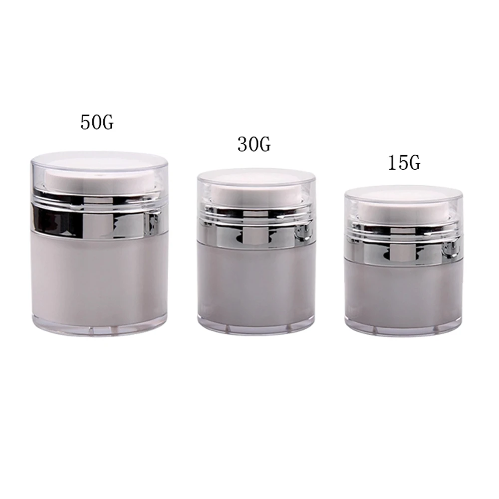 Airless Cream Containers Empty Plastic Jar Travel Bottle Pressing Pick ...